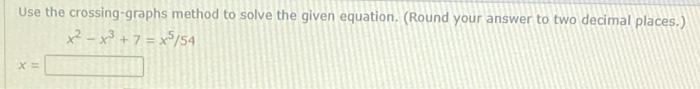 Solved Use the crossing-graphs method to solve the given | Chegg.com
