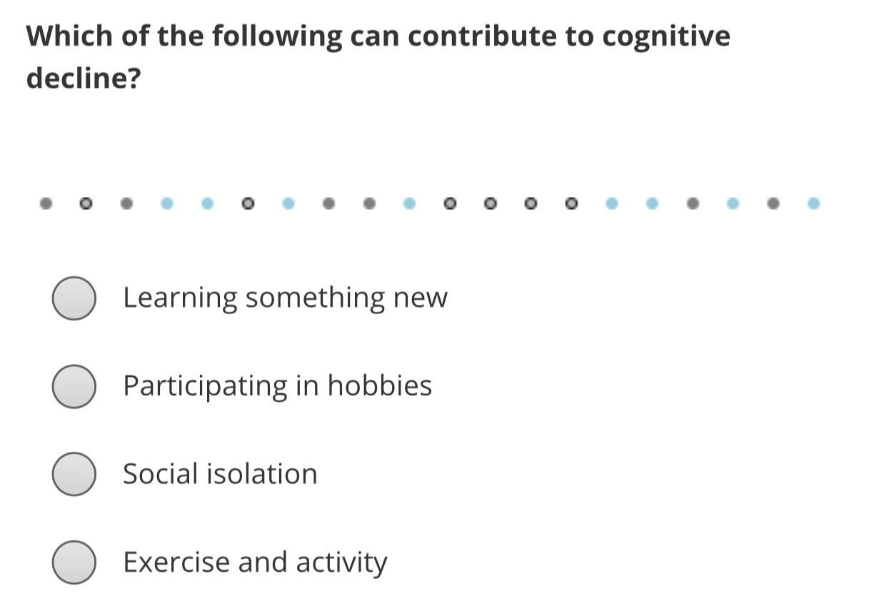 Solved Which of the following can contribute to cognitive | Chegg.com