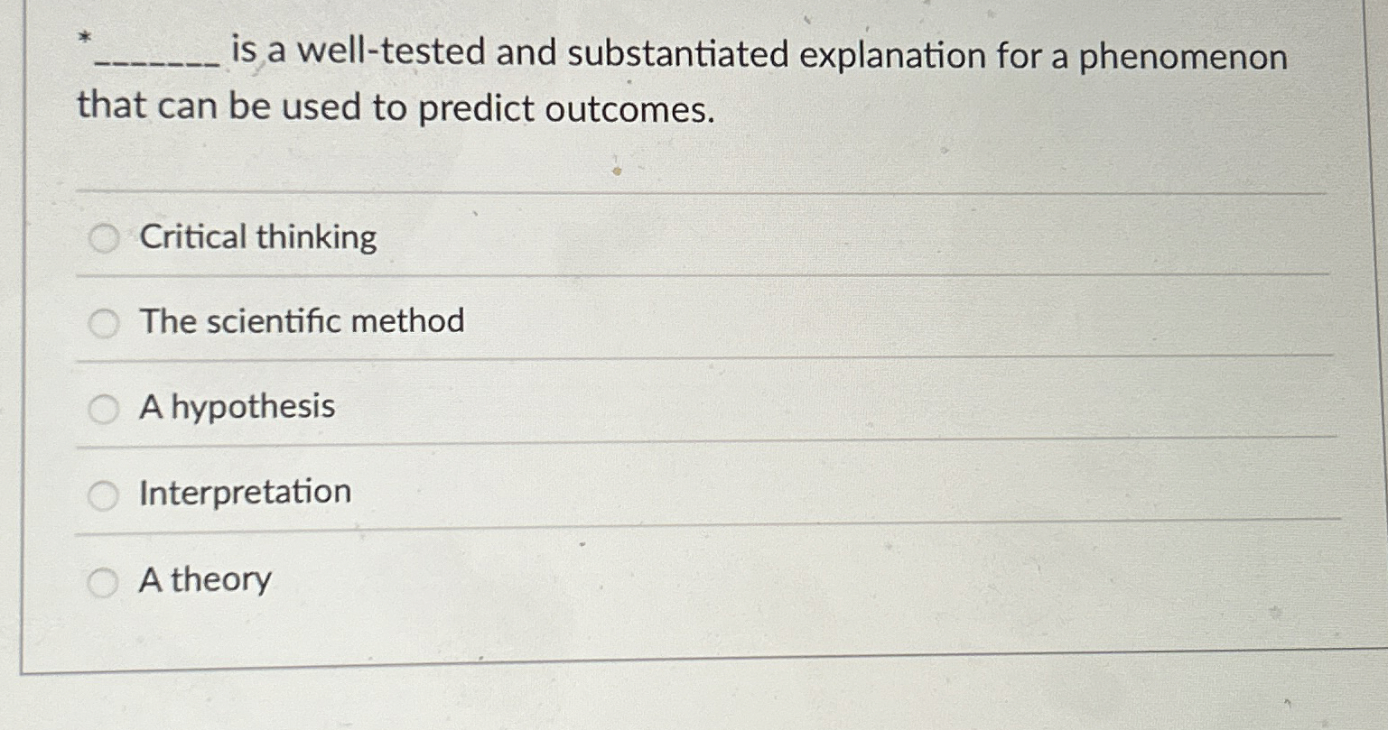 Solved is a well-tested and substantiated explanation for a | Chegg.com