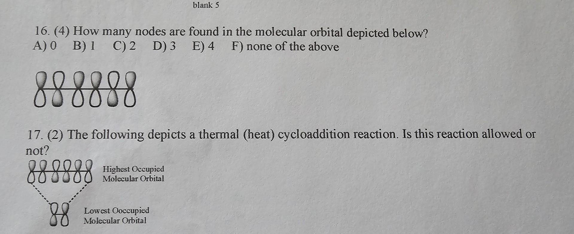 Solved 16. (4) How many nodes are found in the molecular | Chegg.com