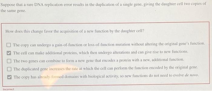 Solved Suppose that a rare DNA replication error results in | Chegg.com