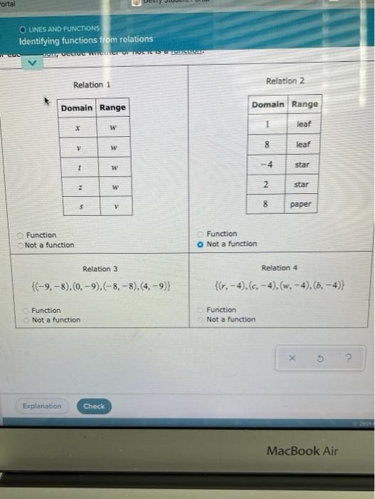 Solved Fortal O LINES AND FUNCTIONS Identifying functions | Chegg.com