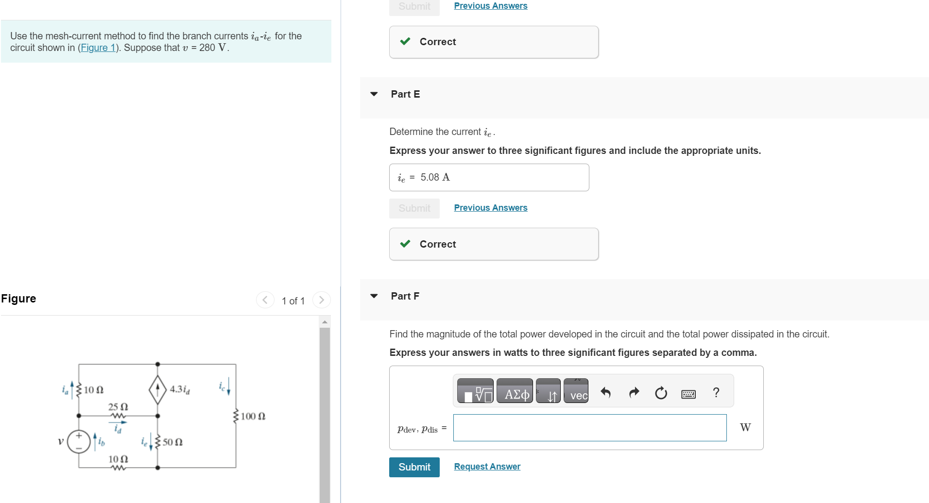 Solved Use the mesh-current method to find the branch | Chegg.com
