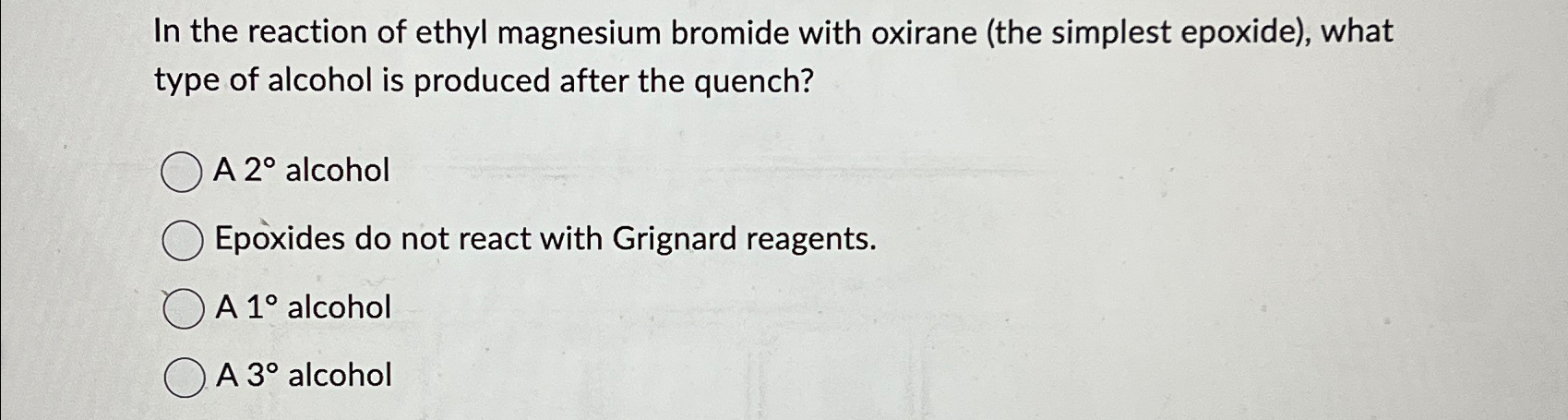 Solved In the reaction of ethyl magnesium bromide with | Chegg.com