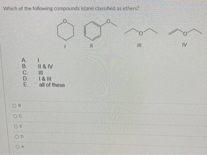 Solved Which of the following compounds is(are) classified | Chegg.com