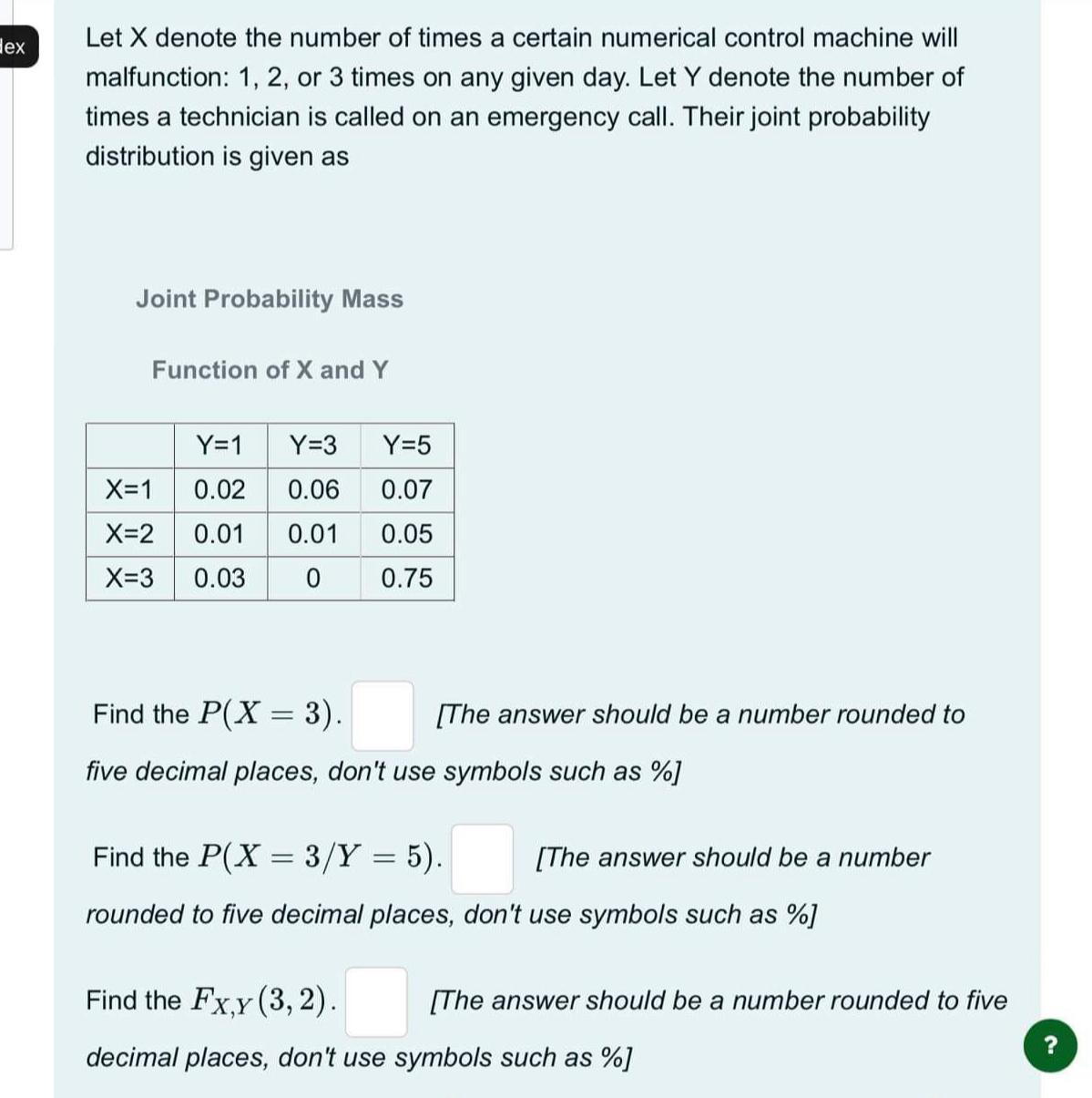 Solved Let x ﻿denote the number of times a certain numerical | Chegg.com