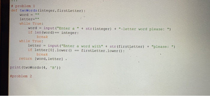 Solved can just do problem 2 based on my answer to question | Chegg.com