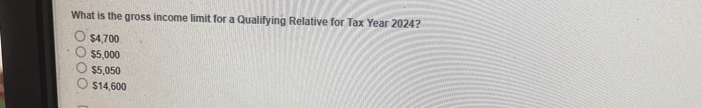 Solved What is the gross income limit for a Qualifying | Chegg.com