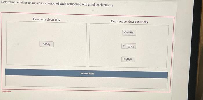 Solved Determine whether an aqueous solution of each | Chegg.com