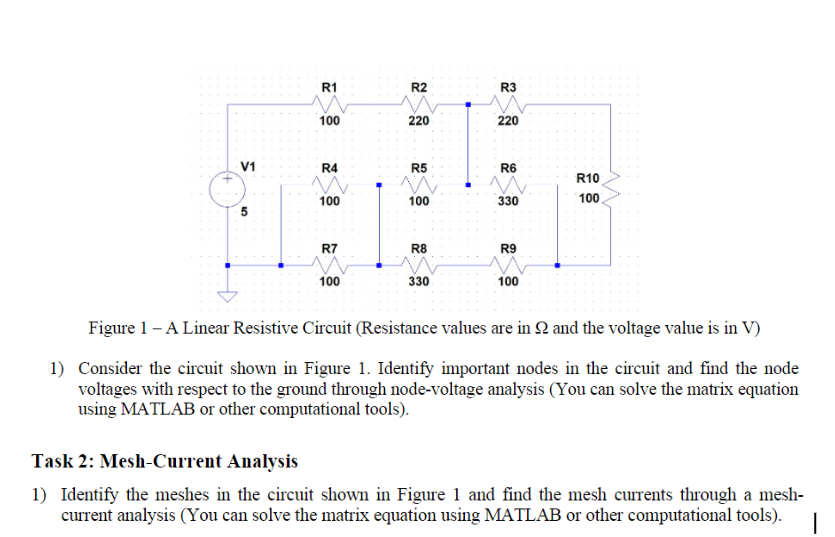 Solved Figure 1 - ﻿A Linear Resistive Circuit (Resistance | Chegg.com
