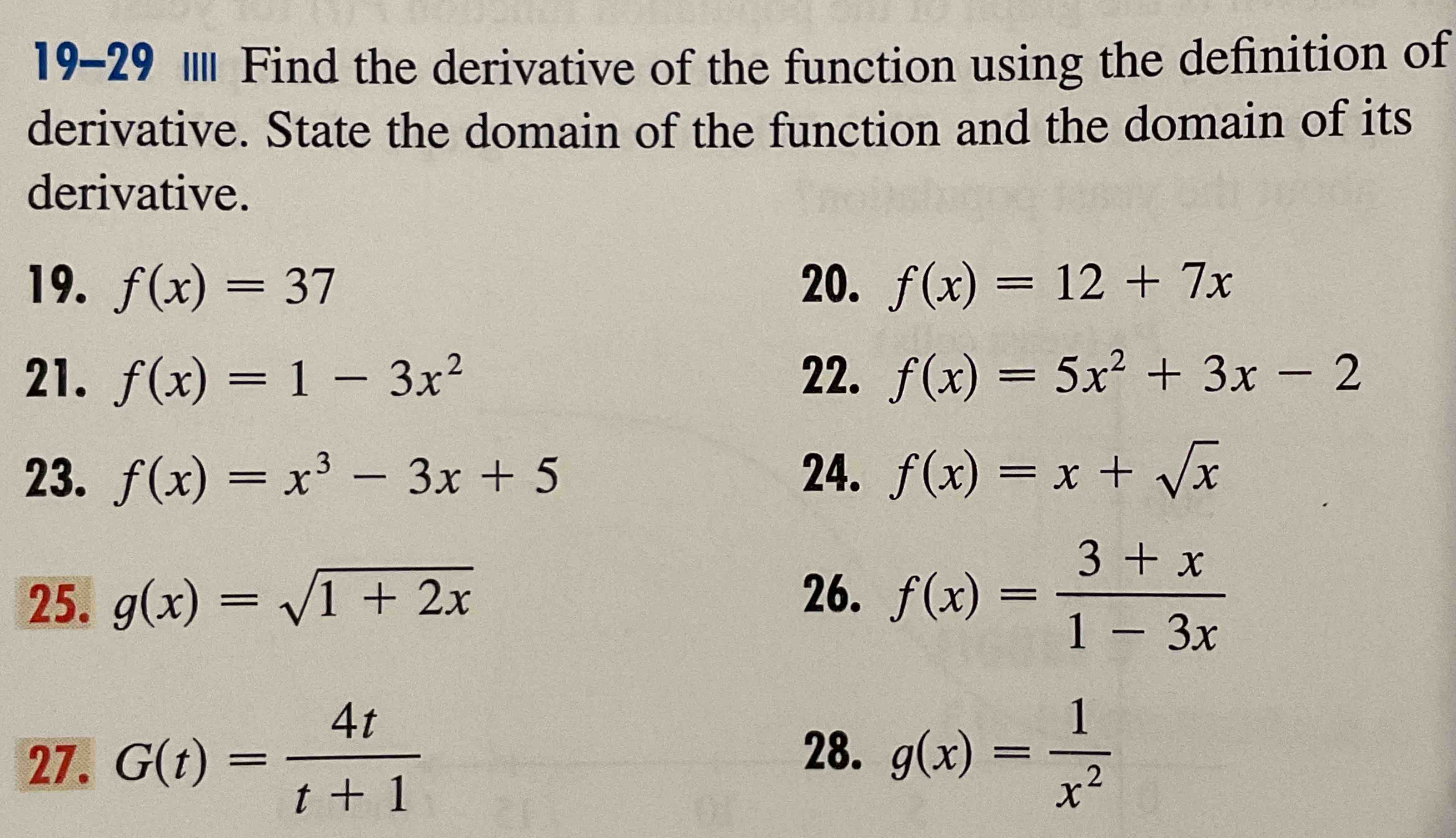 Solved 19-29 ﻿IIII Find the derivative of the function using | Chegg.com