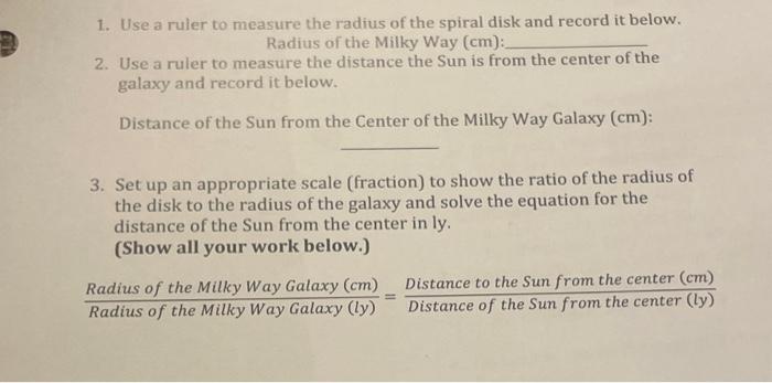 Solved 1. Use a ruler to measure the radius of the spiral | Chegg.com