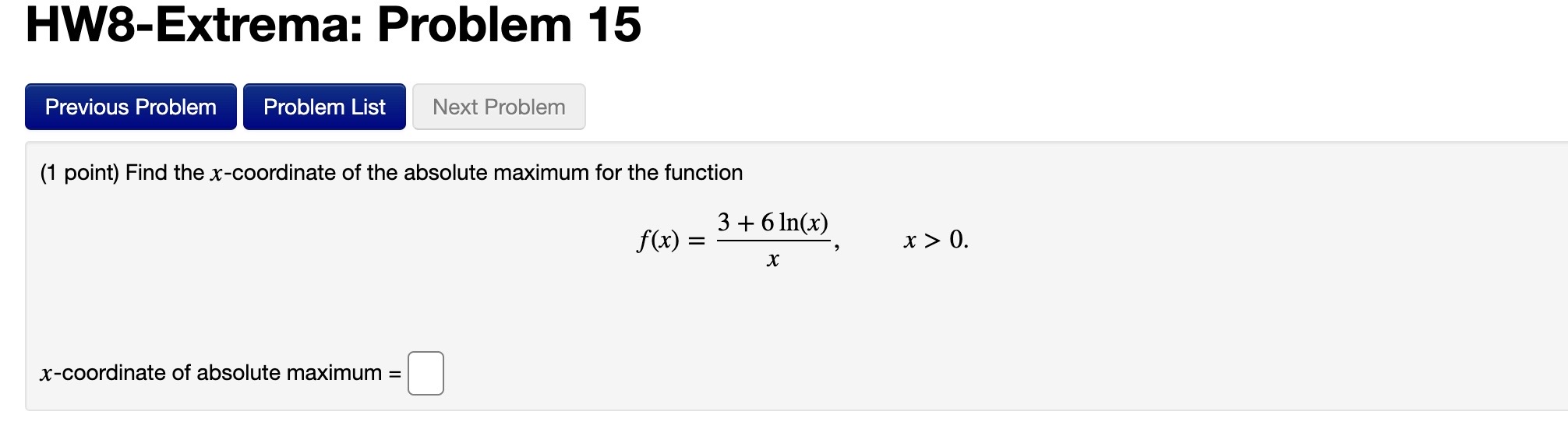 Solved (1 ﻿point) ﻿Find the x-coordinate of the absolute | Chegg.com
