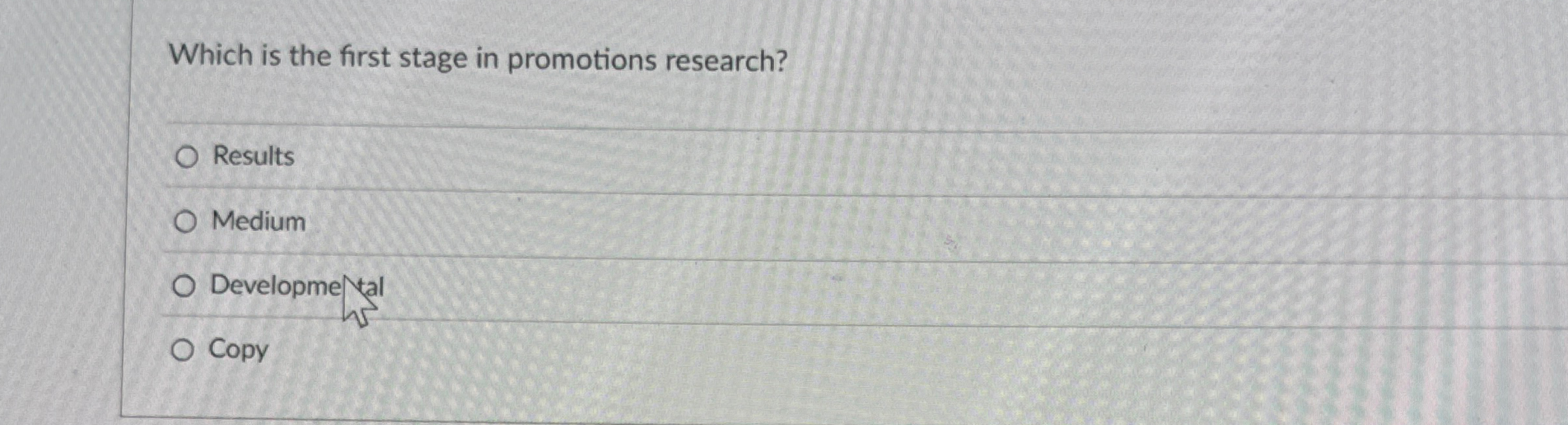 Solved Which is the first stage in promotions | Chegg.com