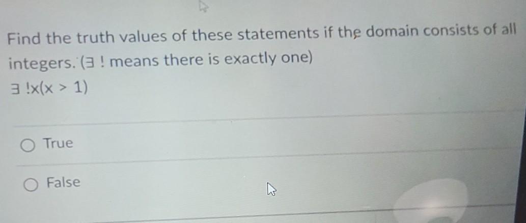 Solved Find the truth values of these statements if the | Chegg.com