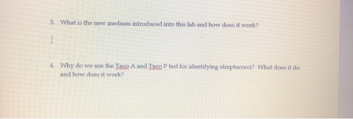 3. What is the new medium introduced into this lab | Chegg.com
