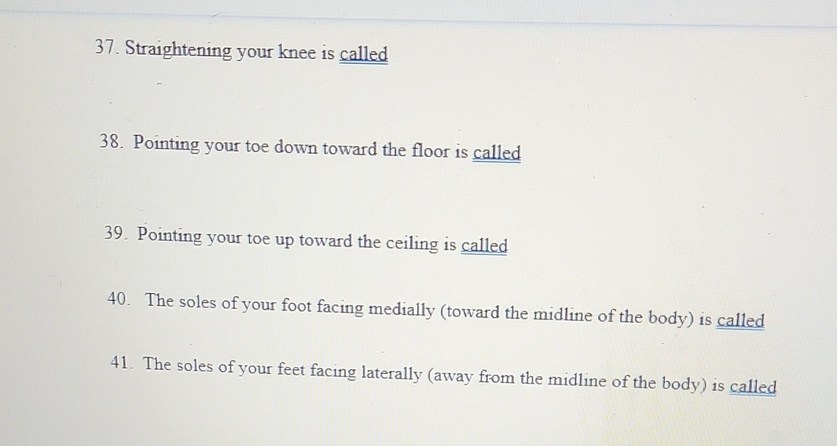 Solved Inversion Abduction Adduction - Lateral (External) | Chegg.com