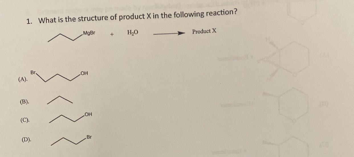 Solved What is the structure of product x ﻿in the following | Chegg.com