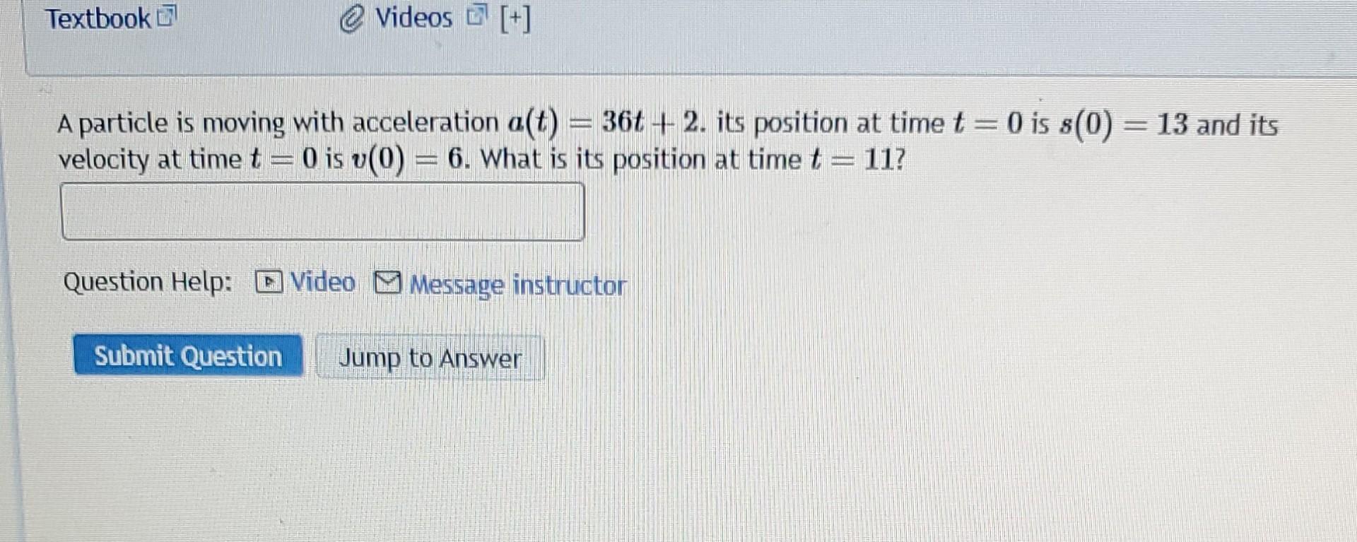 Solved A particle is moving with acceleration a(t)=36t+2. | Chegg.com