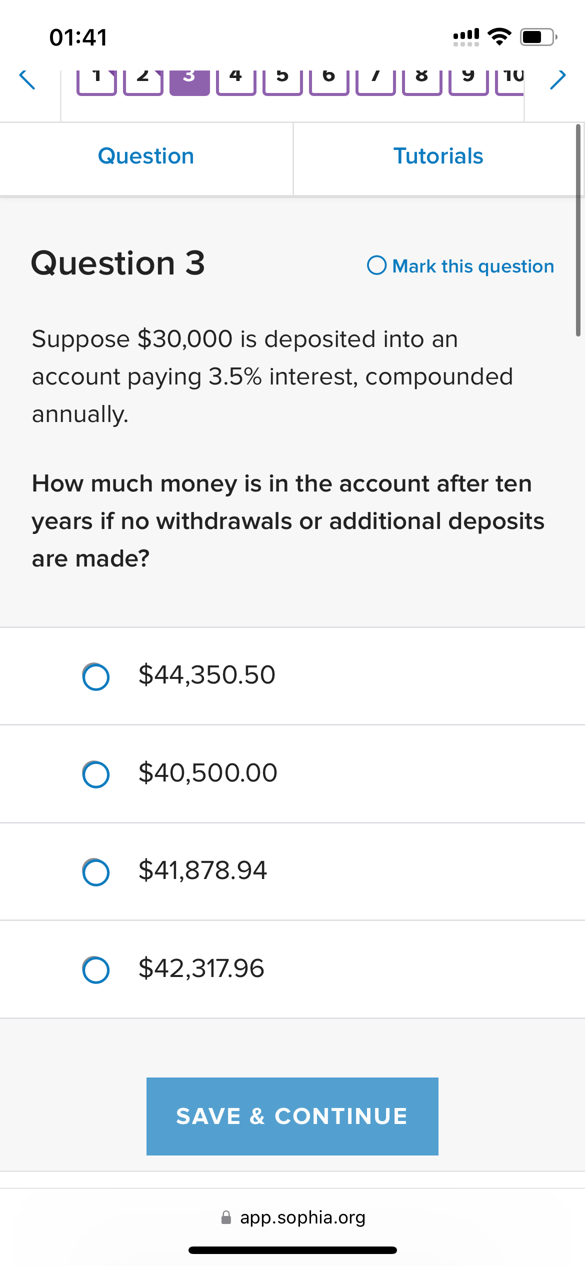 Solved Question 3Mark this questionSuppose $30,000 ﻿is | Chegg.com