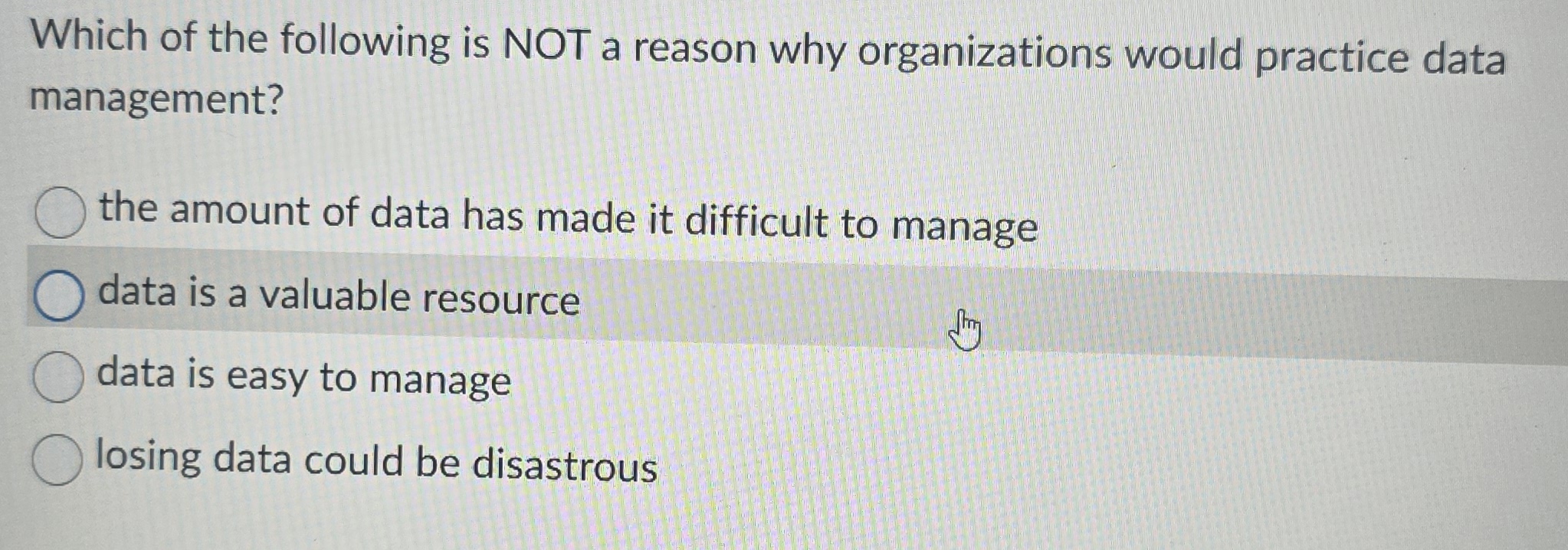 Which of the following is NOT a reason why | Chegg.com