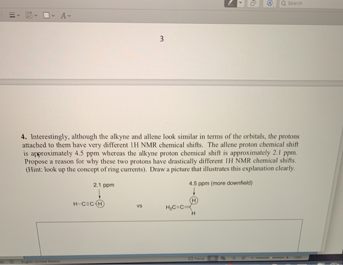 Solved Your Name: Alkynes have a very interesting structure | Chegg.com