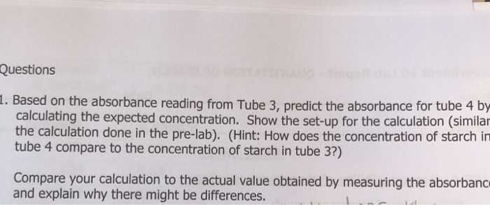 Experiment 10 Lab Report - QUANTITATION OF STARCH | Chegg.com