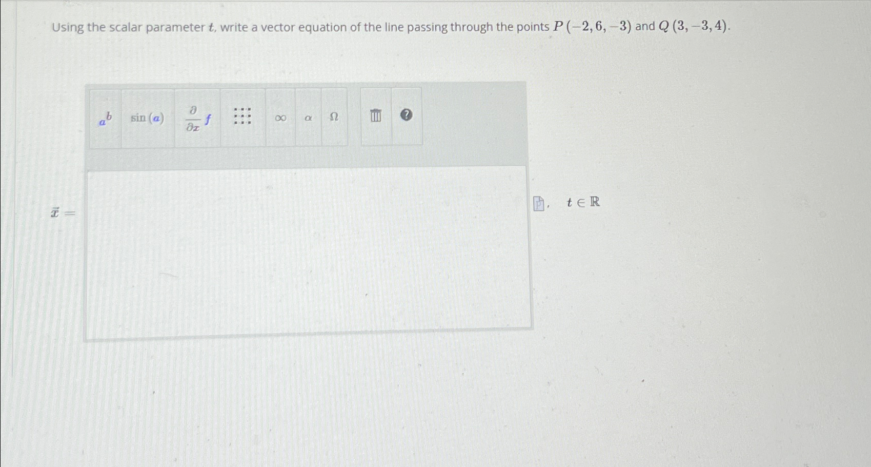 Solved Using the scalar parameter t, ﻿write a vector | Chegg.com
