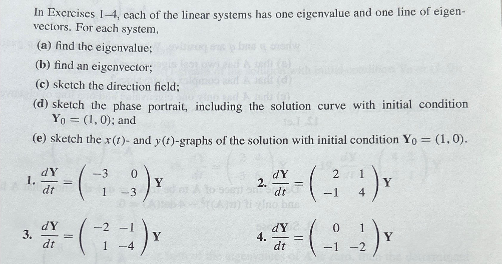 Solved ALL OF #4 ﻿ONLY In Exercises 1-4, ﻿each of the linear | Chegg.com