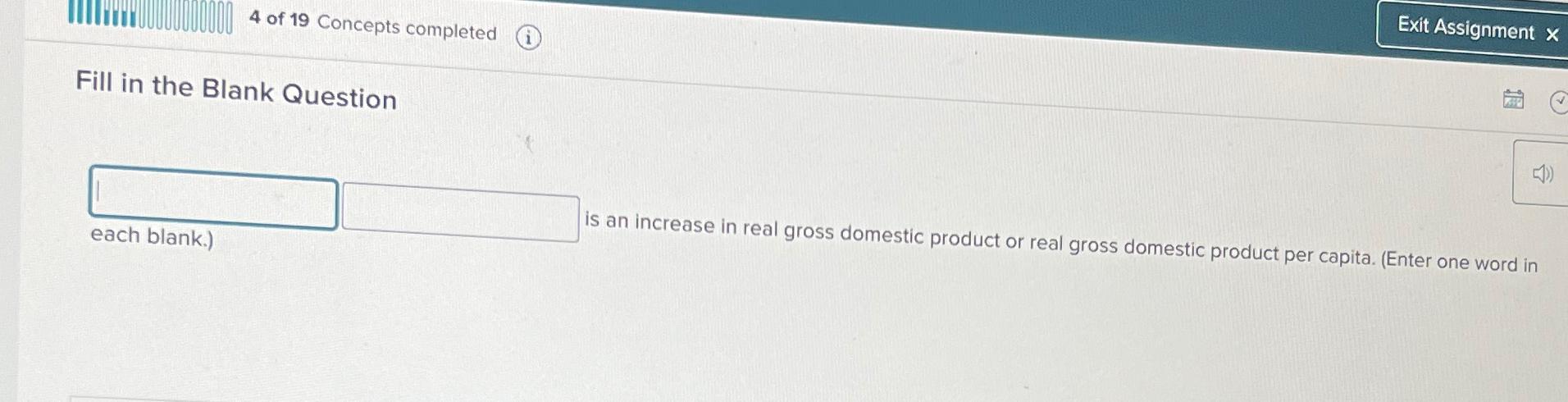Solved 4 ﻿of 19 ﻿Concepts completed (i)Exit AssignmentFill | Chegg.com