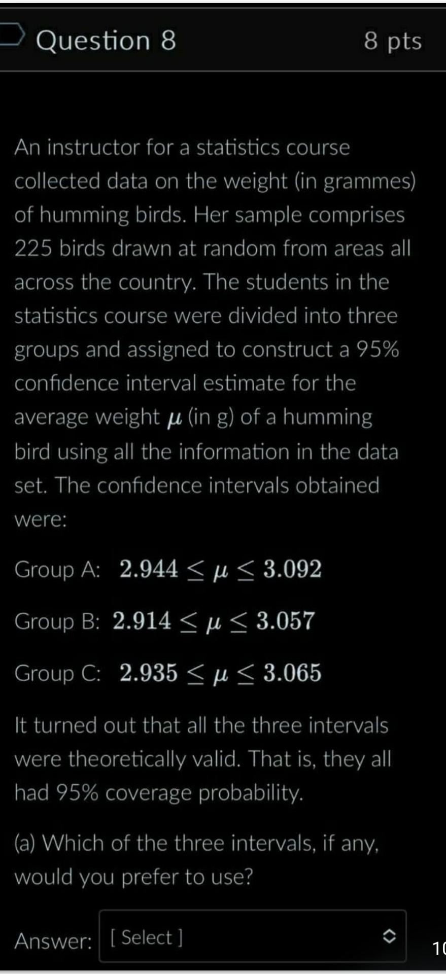 Solved An instructor for a statistics course collected data | Chegg.com