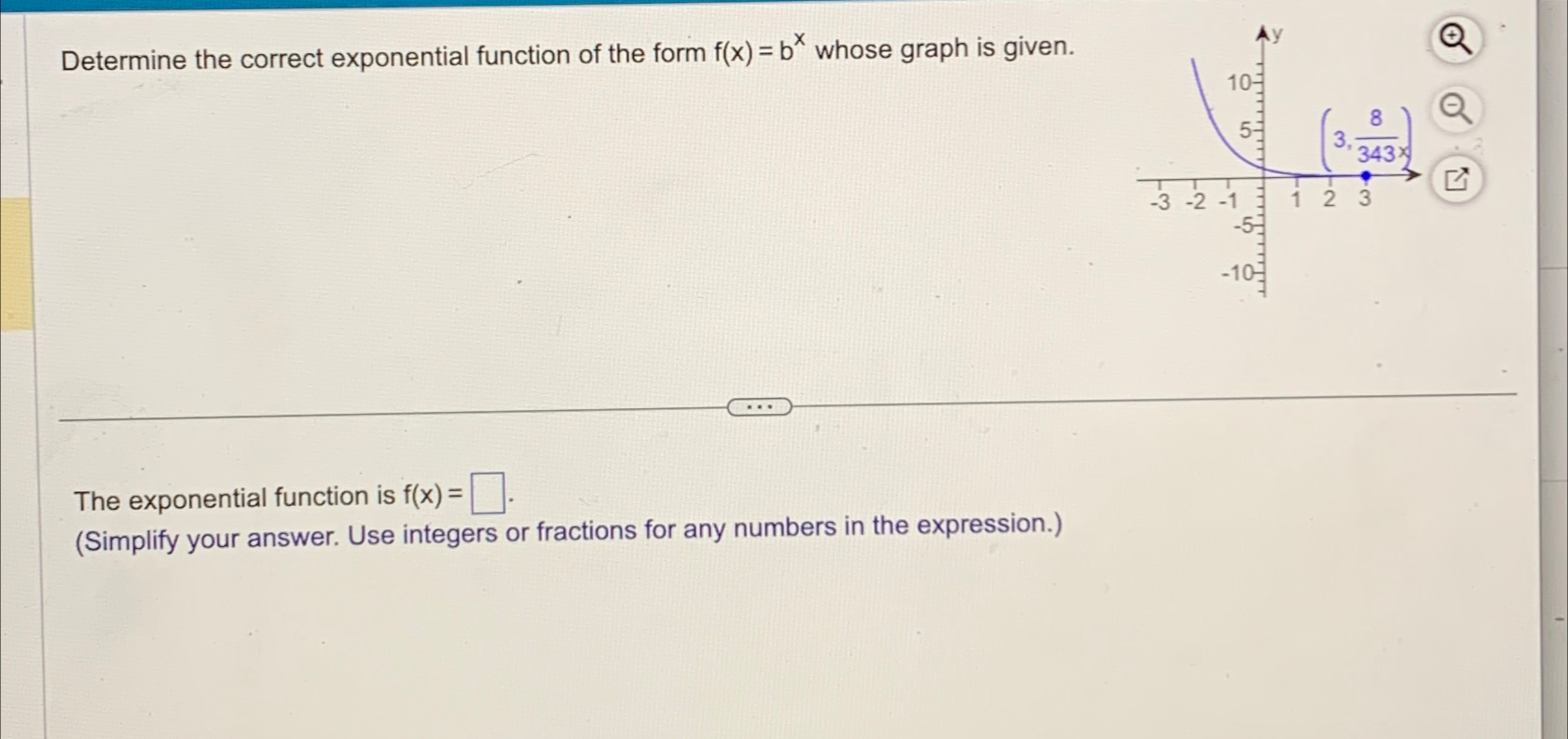 Solved Determine the correct exponential function of the | Chegg.com