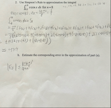Solved Use Simpson's Rule to approximation the integral | Chegg.com