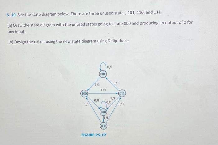 Solved 5.19 See the state diagram below. There are three | Chegg.com
