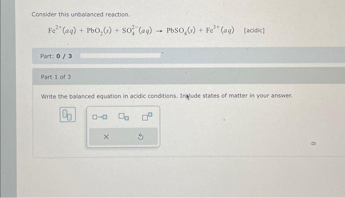 Solved Consider this unbalanced reaction. | Chegg.com