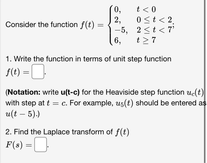 Solved Consider the function | Chegg.com
