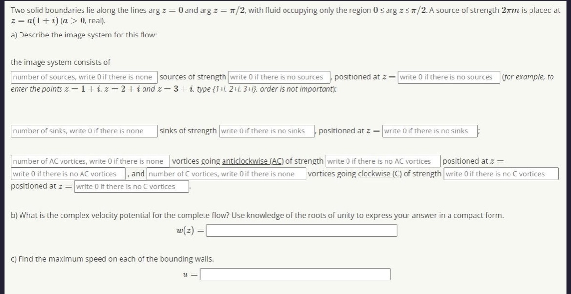 Solved by an EXPERT Two solid boundaries lie along the lines arg z=0 ﻿and | Chegg.com