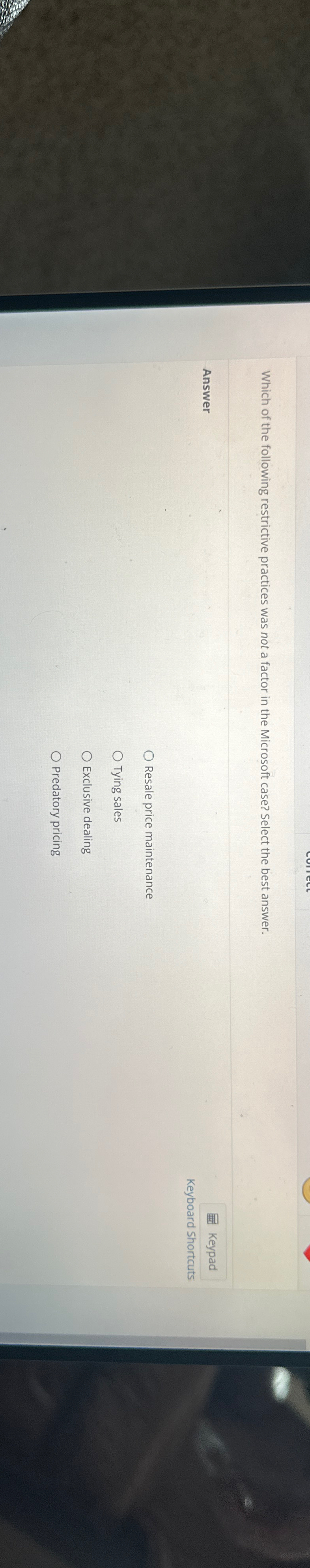 Solved Which of the following restrictive practices was not | Chegg.com