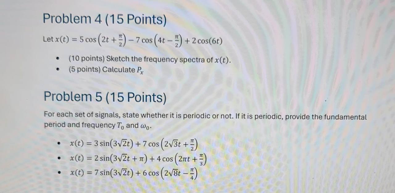 Solved Problem 4 (15 ﻿Points)Let | Chegg.com