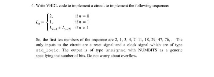 Solved 4. Write VHDL code to implement a circuit to | Chegg.com