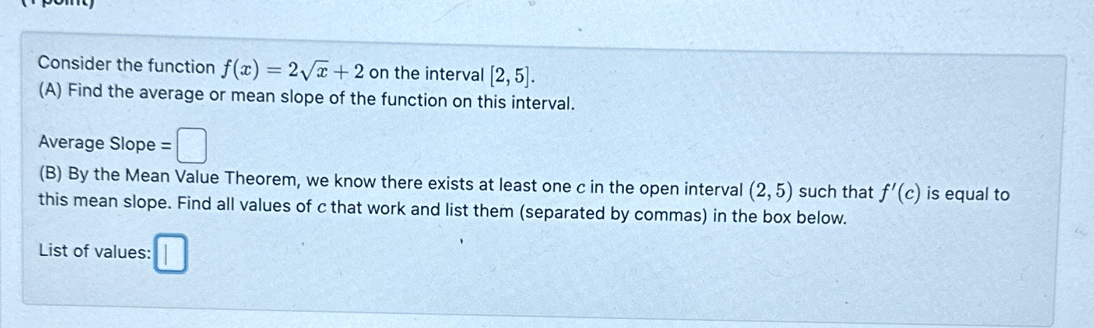 Solved Consider the function f(x)=2x2+2 ﻿on the interval | Chegg.com