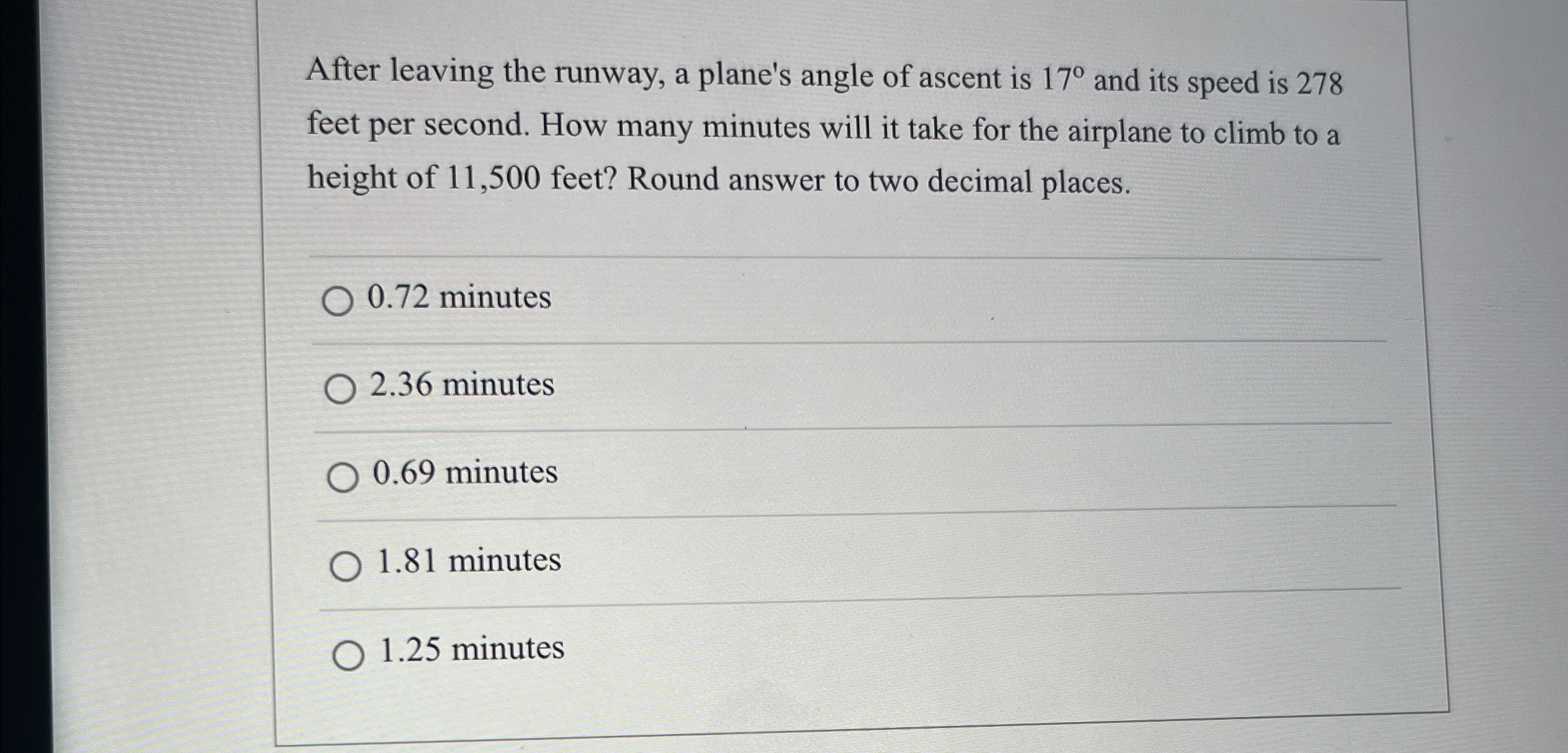 Solved After leaving the runway, a plane's angle of ascent | Chegg.com