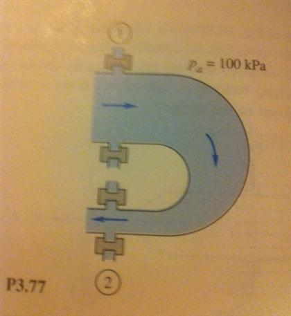 Water at 20C flows steadily through a reducing pipe | Chegg.com
