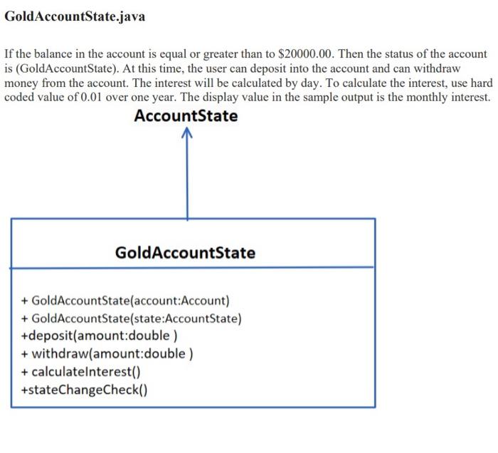Solved • Account.java • AccountState.java • Restricted | Chegg.com