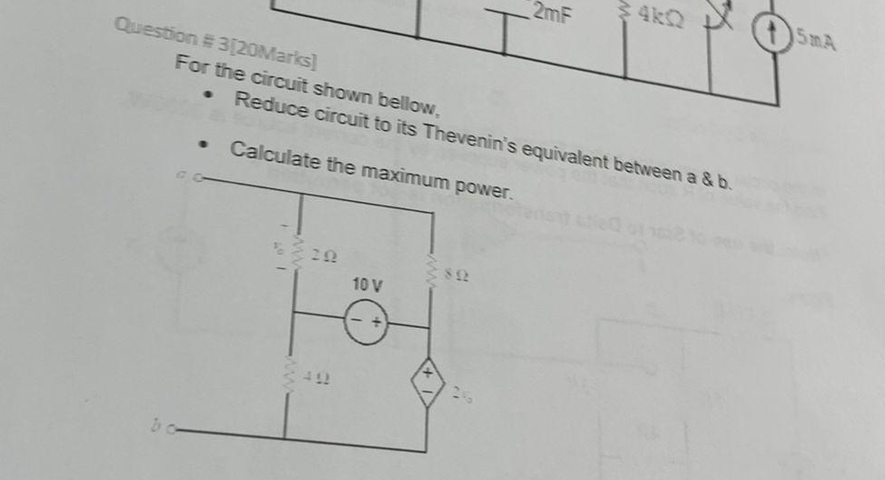 Solved Question &3[20Marks]For the circuit shown | Chegg.com