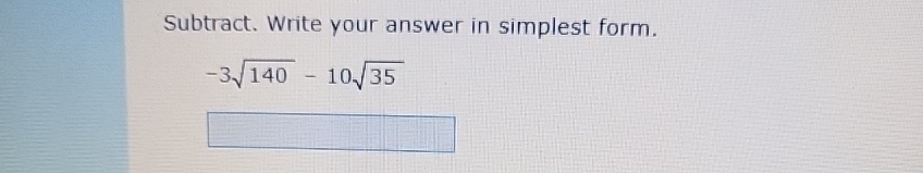 Solved Subtract. Write your answer in simplest | Chegg.com