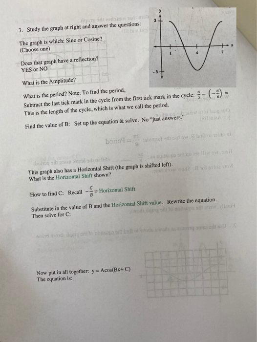 Solved 3. Study the graph at right and answer the questions: | Chegg.com