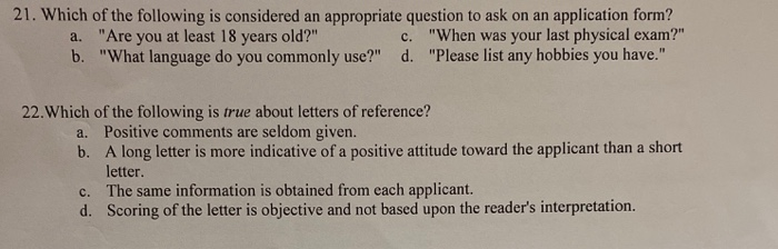 Solved 21. Which of the following is considered an | Chegg.com