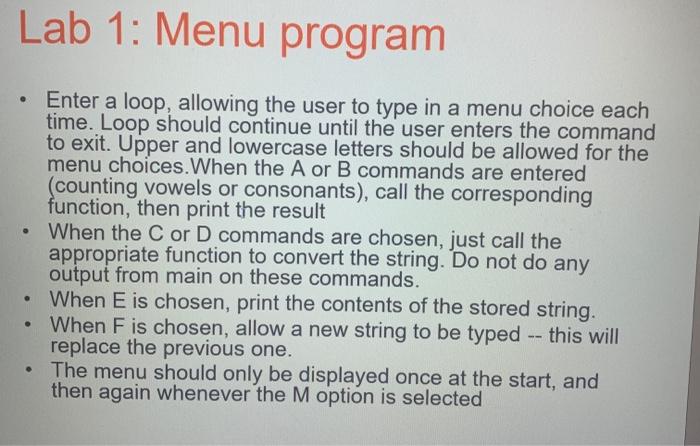 Solved Lab 1 • Write the following exercises, each in a | Chegg.com