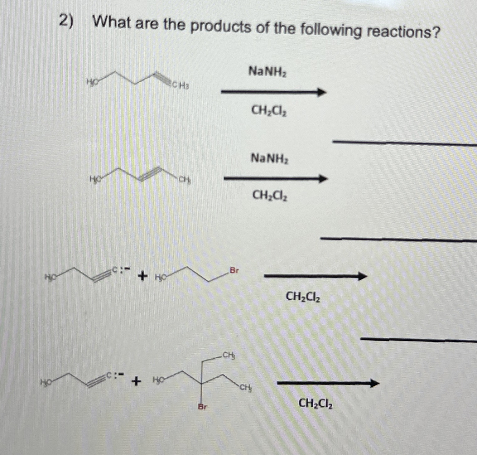 Solved What are the products of the following reactions? | Chegg.com